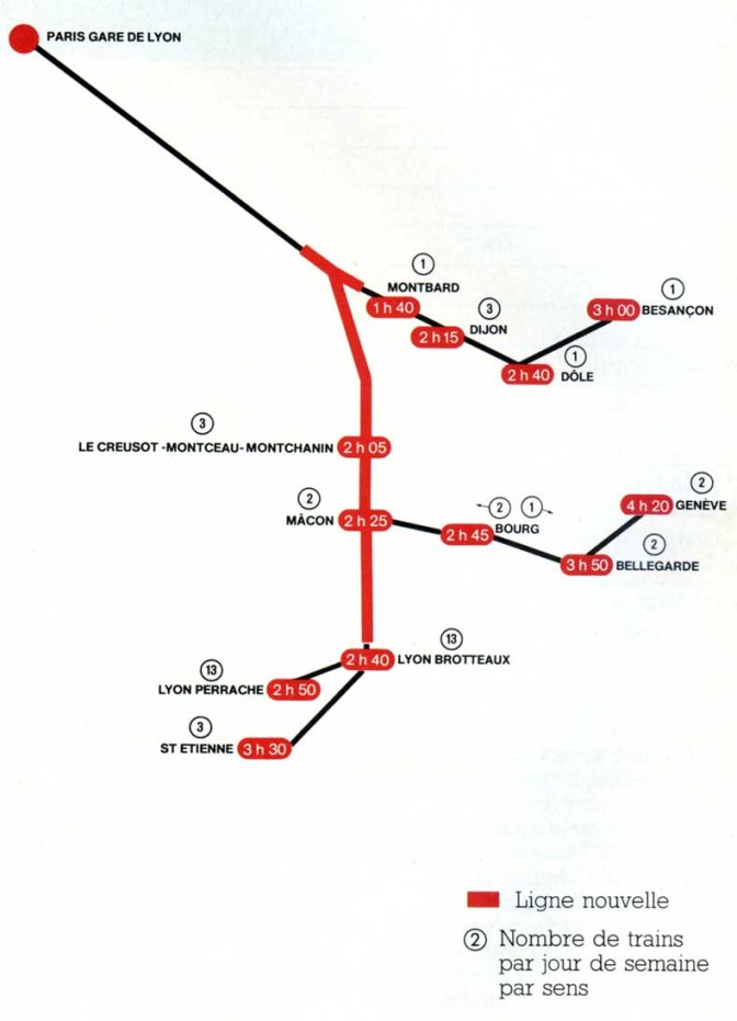 260 km/h en tgv : Paris - Lyon en 160 minutes - Rixke Rail's Archives